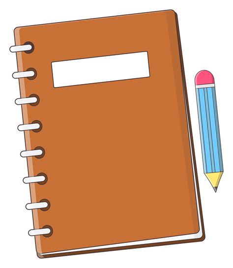 Cuaderno Y Lápiz Pegatina 20693321 Png