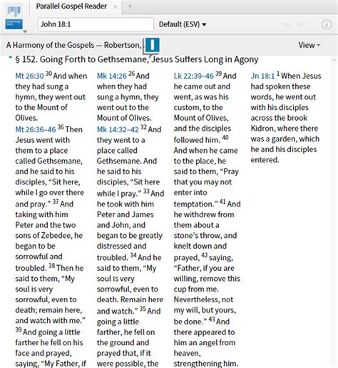 Display Parallel Passages From The Gospels Mp Seminars