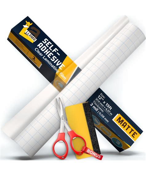 Matte Self Adhesive Laminating Roll 12x15ft 3 Mil Matte Clear