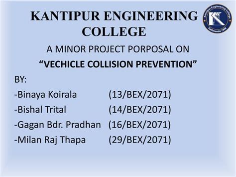 Vehicle Collision Prevention Project Ppt