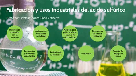 Fabricación Y Usos Industriales Del ácido Sulfúrico By Minerva Feu