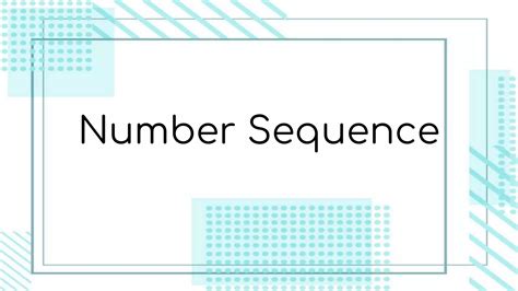 Number Sequence PPT