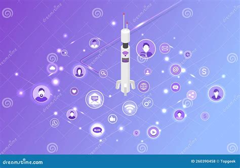 5g Network Technology Connection Tower Wireless High Speed Internet Base Station Mobile Data