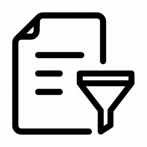 Document Filter Sorting Filtering Icon Download On Iconfinder