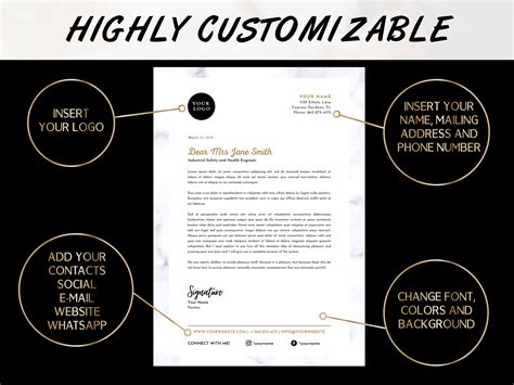 Classy Letterhead Template Business Letterhead Editable Letterhead