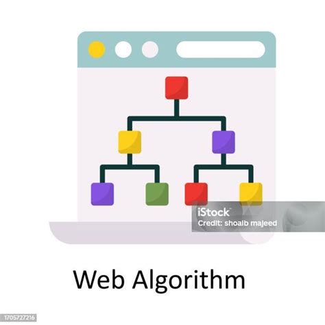 웹 알고리즘 벡터 플랫 아이콘 디자인 그림입니다 흰색 배경에 기호 Eps 10 파일 개념에 대한 스톡 벡터 아트 및 기타 이미지 개념 데이터 벡터 Istock
