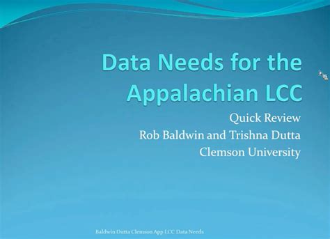 Data Needs Assessment Research Update — Landscape Partnership