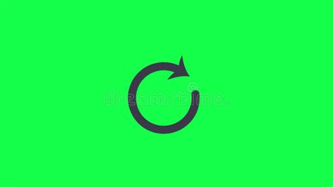 Smooth Animation Of A Loading Circle On A Green Screen Background Stock