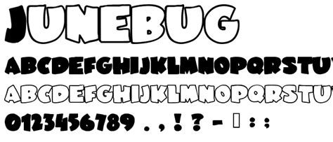 Junebug Font Fancy Cartoon