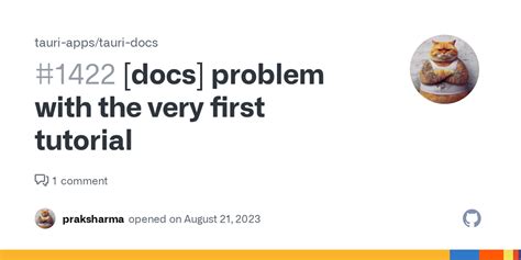 Docs Problem With The Very First Tutorial Issue 1422 Tauri Apps