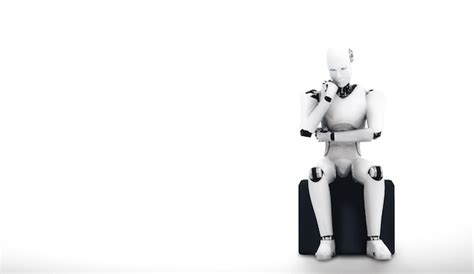 Premium Photo Xai Thinking Ai Humanoid Robot Analyzing Information Data