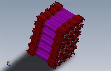 电动汽车用70v电池组solidworks 模型图纸下载 懒石网