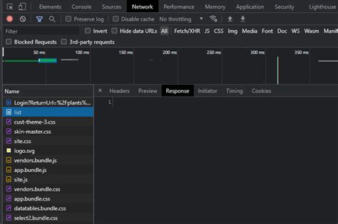 Devtools Sources Tab Shows No Code For The Main Page Also In Network
