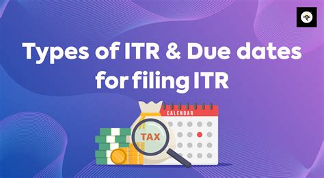 Types Of Itr And Due Dates For Filing Itr