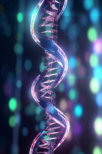 Premium AI Image A Strand Of DNA Suspended