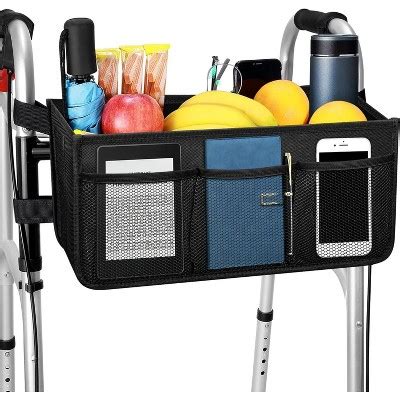 Walker Basket And Bag Water Resistant Walker Accessories With Cup
