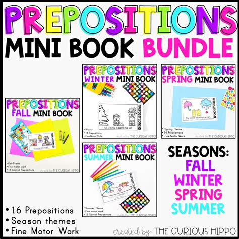 Spatial Concepts Preposition Mini Book Seasonal Bundle Made By Teachers