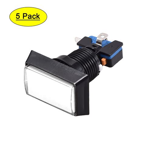 Game Push Button 49x33 Rectangle 12V LED Illuminated Push Button Switch With Micro Switch For