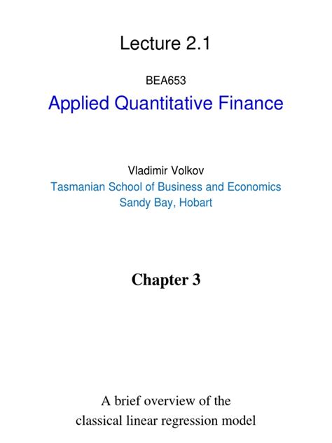 Lecture 21 Regression Pdf Dependent And Independent Variables Ordinary Least Squares
