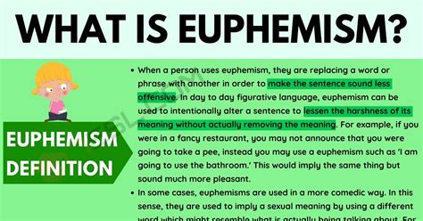 Euphemism Definition And Examples Of Euphemism In Speech And Literature • 7esl