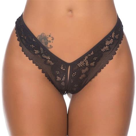 Fio Dental Er Tika Cor Preta Tulipa Sex Shop Loja Sexy Shop