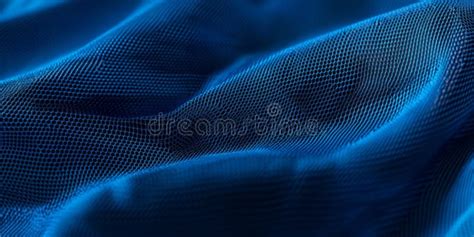 A Futuristic Nano Fiber Fabric Texture Background In Deep Electric Blue