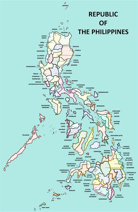 Philippine Map With Provinces And Cities Map Of The Entire Province Of