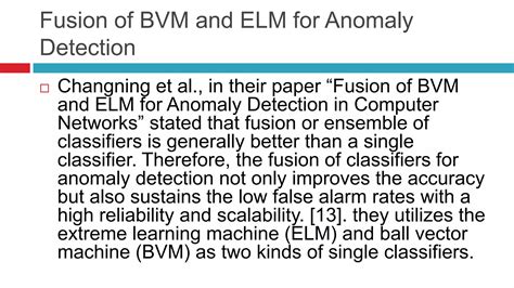 A Review Of Machine Learning Based Anomaly Detection Ppt