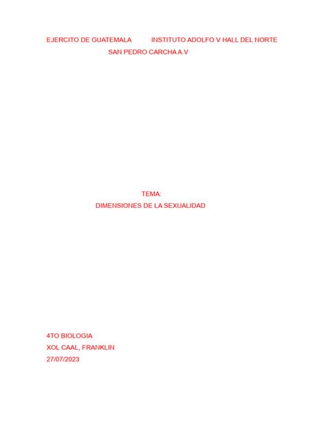 Las Dimensiones De La Sexualidad Pdf La Sexualidad Humana Amor
