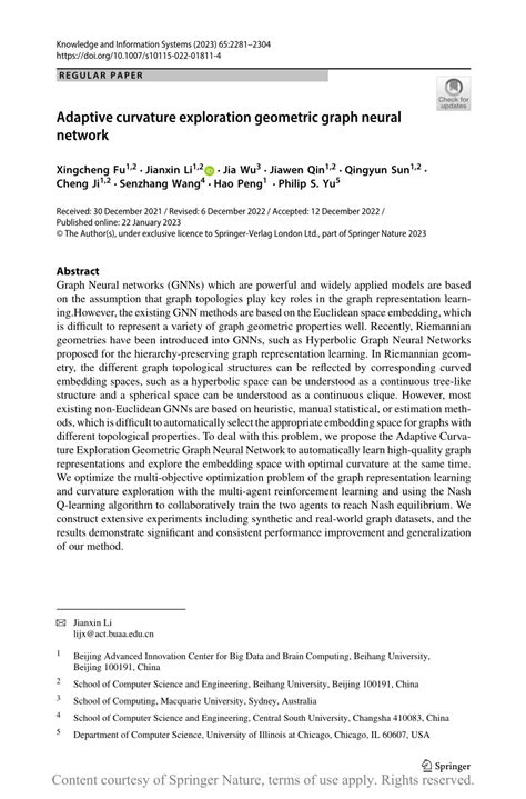 Adaptive Curvature Exploration Geometric Graph Neural Network Request Pdf