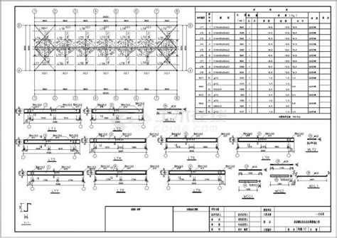 200平方米单层钢结构汽车车库全套建筑结构cad施工图说明齐全 图纸设计说明 土木在线