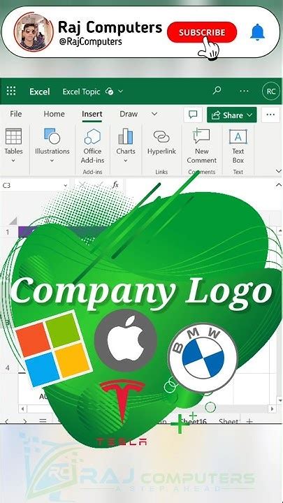 How To Get Company Logo In Excel Raj Computers Raj Sir Shorts