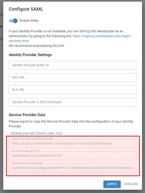 Configuring Sso With Okta Saml 20 Meisterplan Help Center