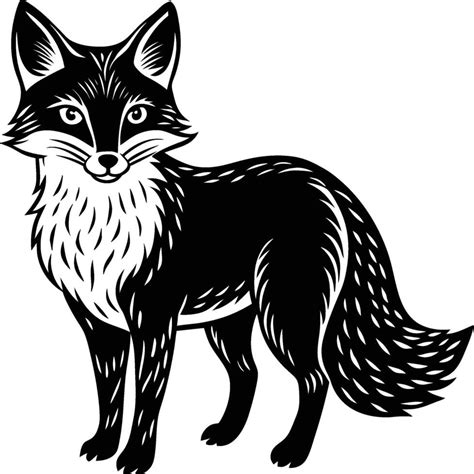 Fox Monochrome Background Vector Art Icons And Graphics For Free Download