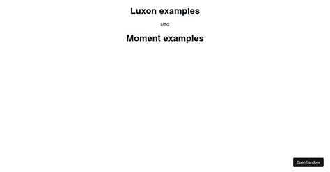 Luxon Examples Codesandbox