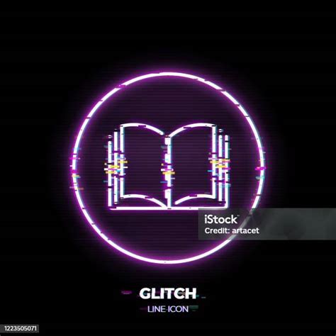 교과서 선 아트 벡터 아이콘입니다 열린 책의 개요 기호입니다 얇은 스트로크로 만든 문학 픽토그램 80 년대 사이버 펑크 스타일