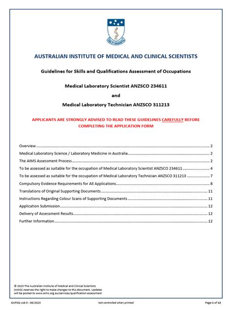 Guidelines For Assessment Mls Mlt Pdf Academic Degree Medicine