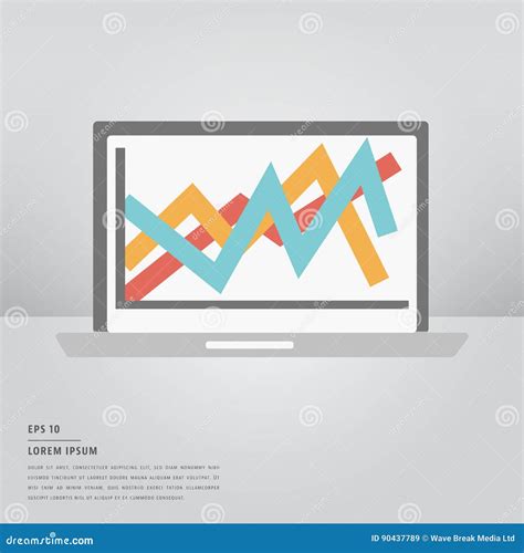 Lorem Ipsum Text And Graph Stock Vector Illustration Of Idea 90437789