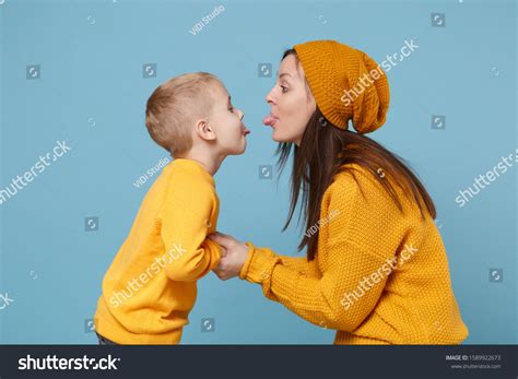 Mother Son Tongue Out Over Royalty Free Licensable Stock Photos Shutterstock