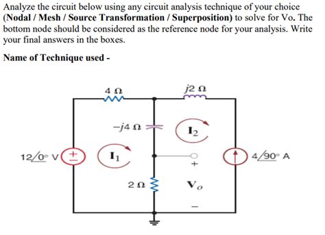 Solved Analyze The Circuit Below Using Any Circuit Analysis