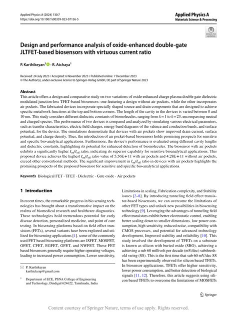 Design And Performance Analysis Of Oxide Enhanced Double Gate Jltfet Based Biosensors With