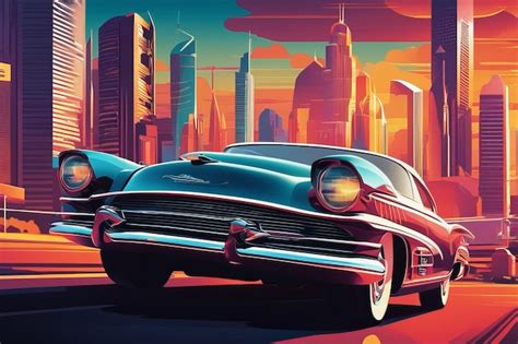 Premium Ai Image Car On The Road On Big City Created With Generative Ai Software