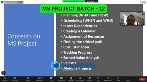Proconsacademy Msproject Batch12 Pmiapproved Projectmanagement