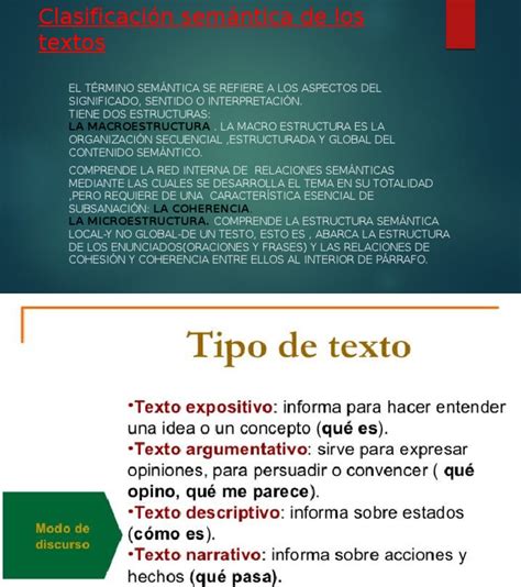 La Clasificación Semántica De Los Textos A Través De Su Macroestructura Y Microestructura Pdf
