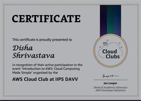 Disha Shrivastava On Linkedin Aws Cloudcomputing Iipsclubs
