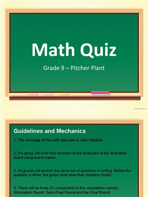 Math Quiz Bee Pdf Area Geometry