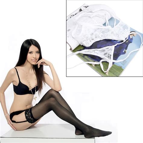 Sexy Lady Women Lace Suspender Garter Belt G String Thong Set For