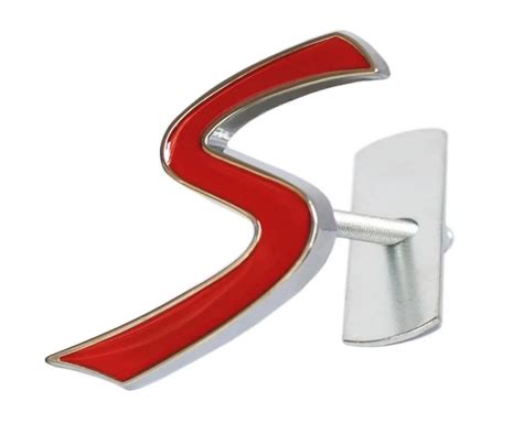 ₩17221에서 미니 쿠퍼 R50 R52 R53 R56 R57 R58 R60 Jcw 그릴 배지 데칼 외부 액세서리 7867098 용 3d 금속 S 전면 그릴 엠블럼 스티커