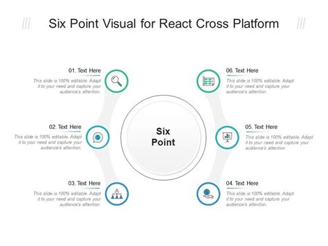 six point visual for react cross platform infographic template presentation graphics
