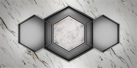 텍스트 및 제품 3d 일러스트레이션을 배치하기위한 대리석 육각형 프레임 배경 0명에 대한 스톡 사진 및 기타 이미지 0명